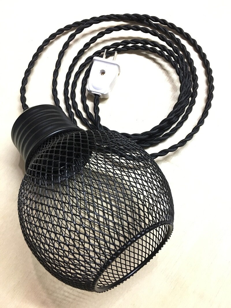 2core Fabric Flex Cable Industrial Metal Wire Cage Hanging - Etsy Canada