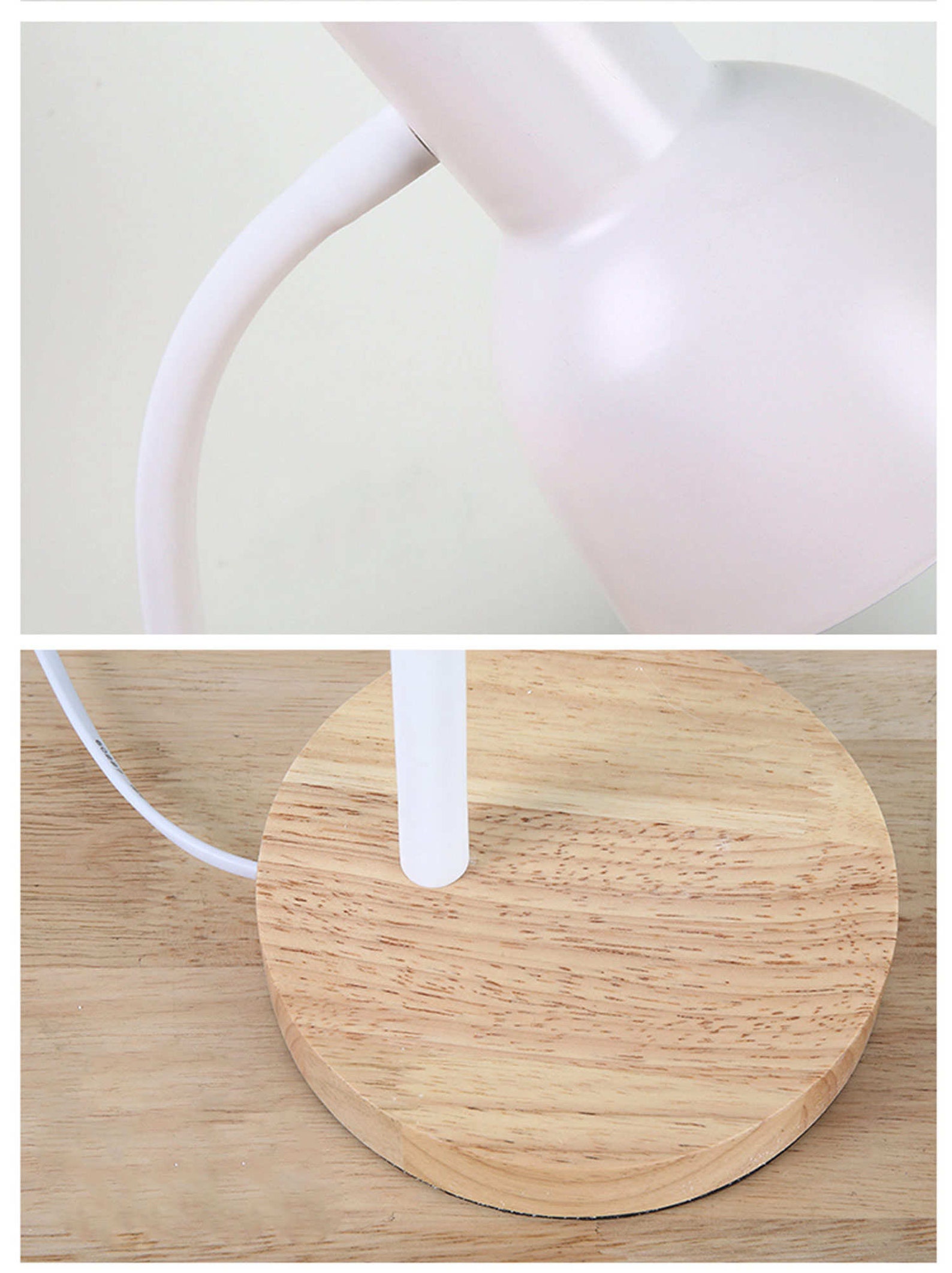 Oak Table Lamp / Table Lamp / Wooden Reading Lamp / Metal Desk | Etsy