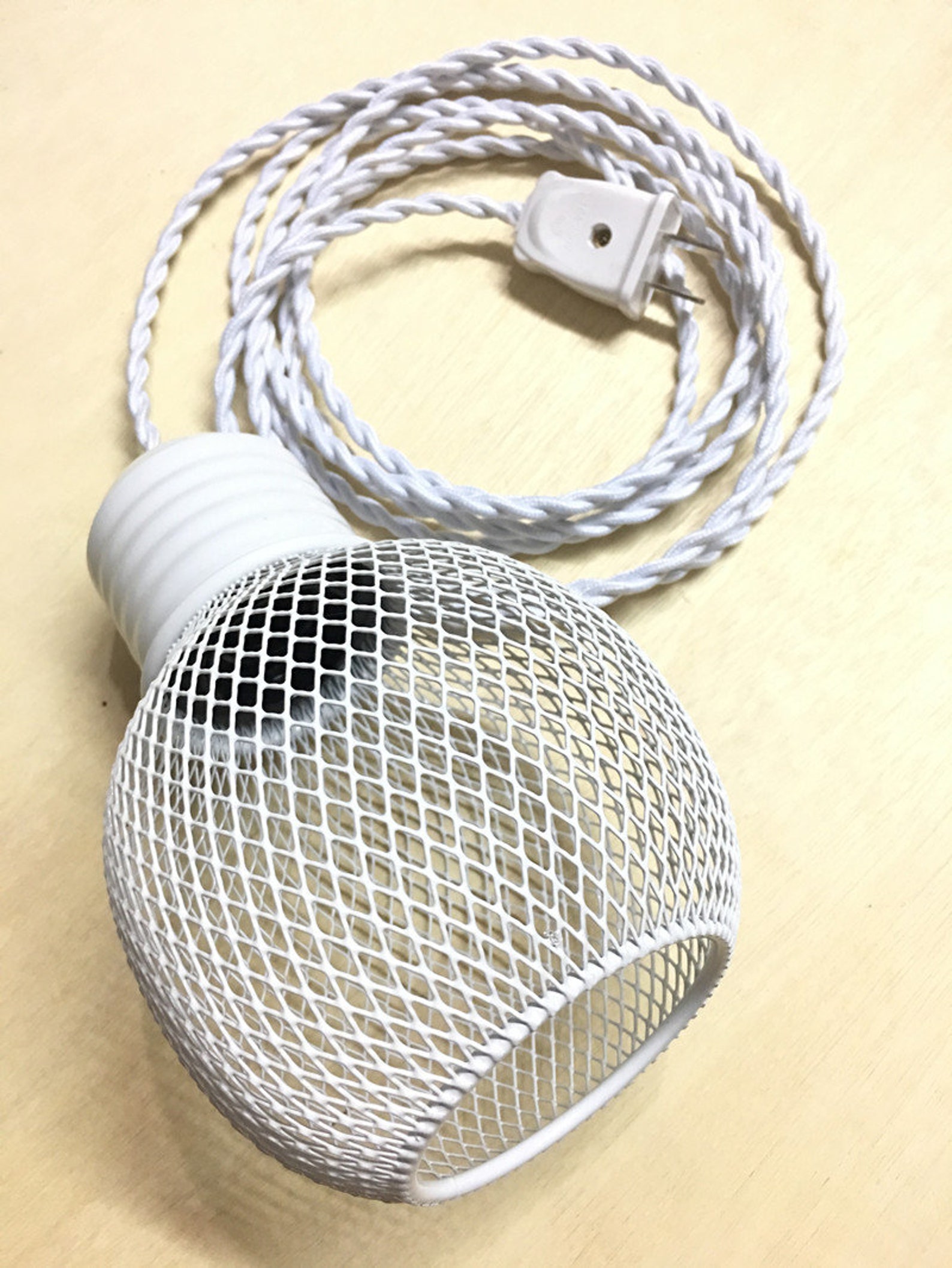 2core Fabric Flex Cable Industrial Metal Wire Cage Hanging - Etsy Canada