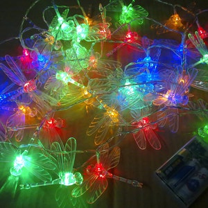 Dragonfly Battery Operated 40LED Christmas Wedding String Fairy Lights ...