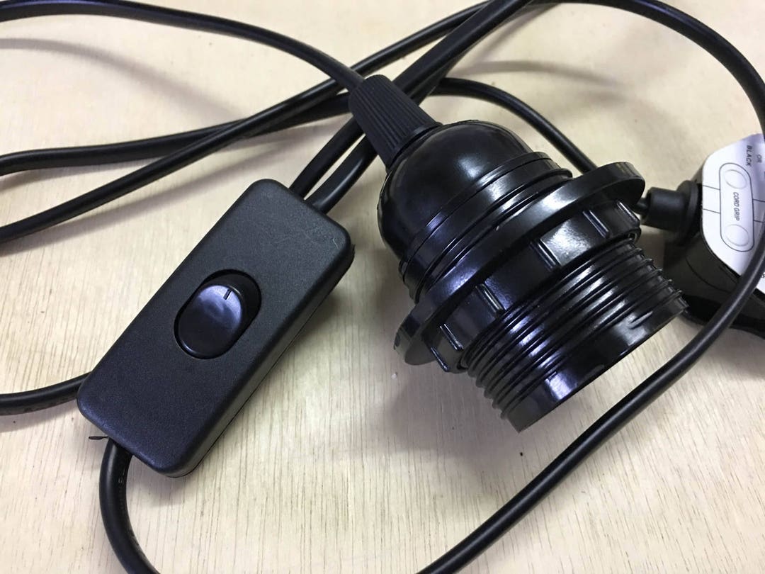 E27 3 Pin UK 3A Plug in Light Bulb Holder With Inline Switch & - Etsy UK