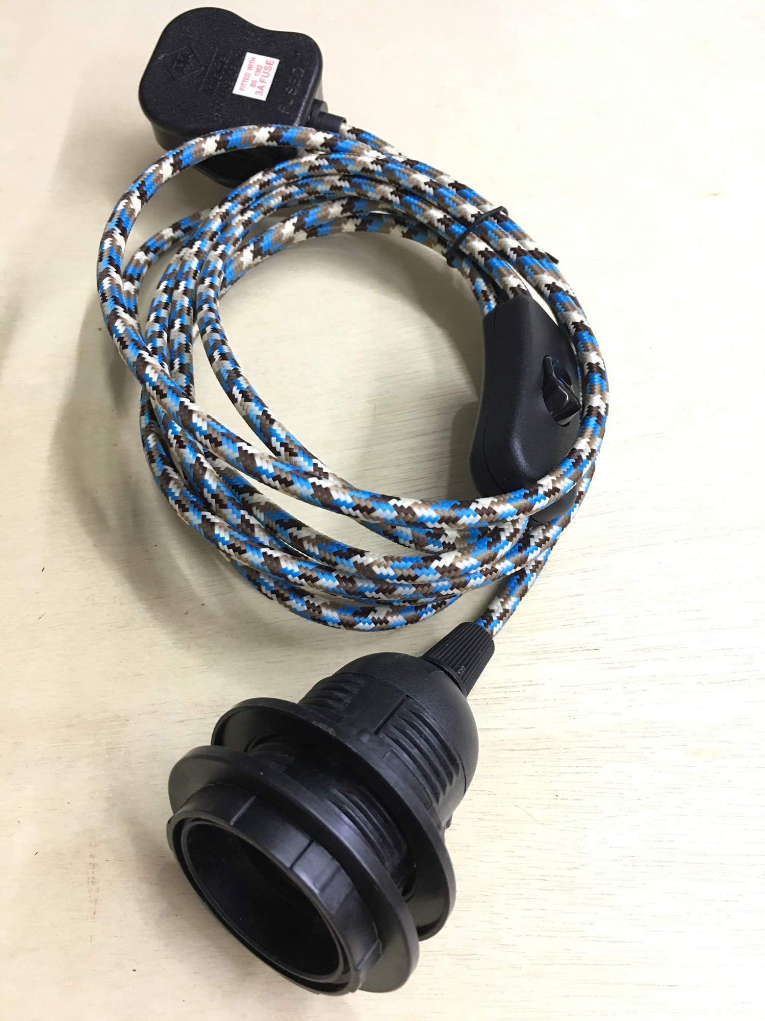 3M Electric Fabric Flex Cable UK Plug in Pendant Lamp Light | Etsy