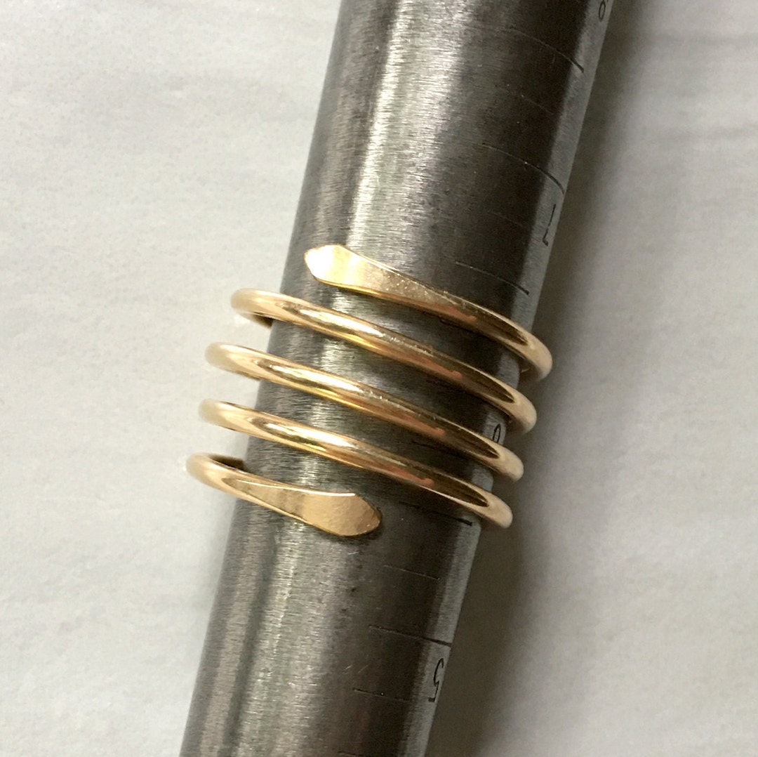 Thick Coiled Wrap Around Double Headed Snake Ring - Etsy