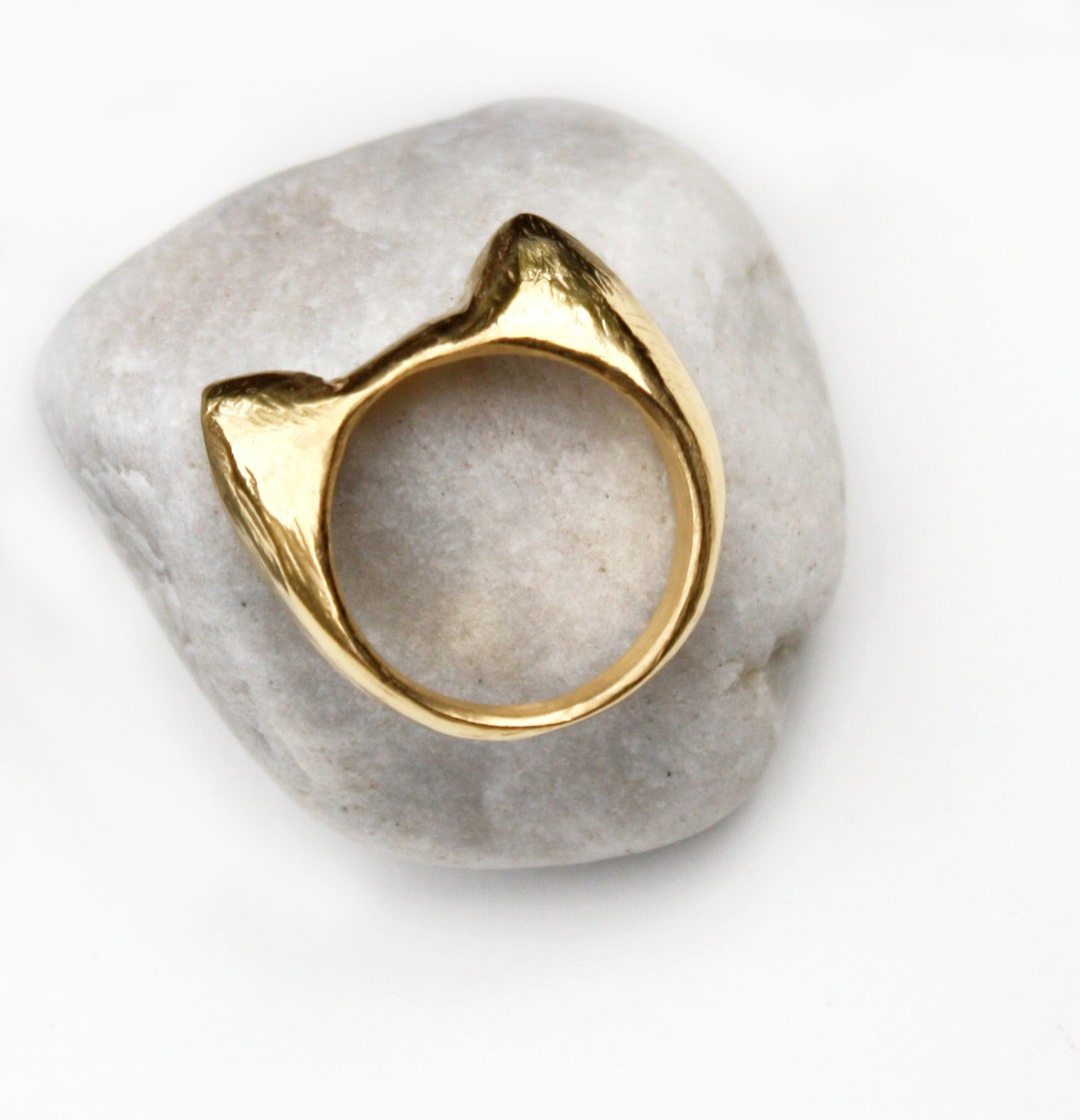 Handmade Cat Ring| Cat Ears Ring| Kitty Ring| Love Cats Ring| Solid ...
