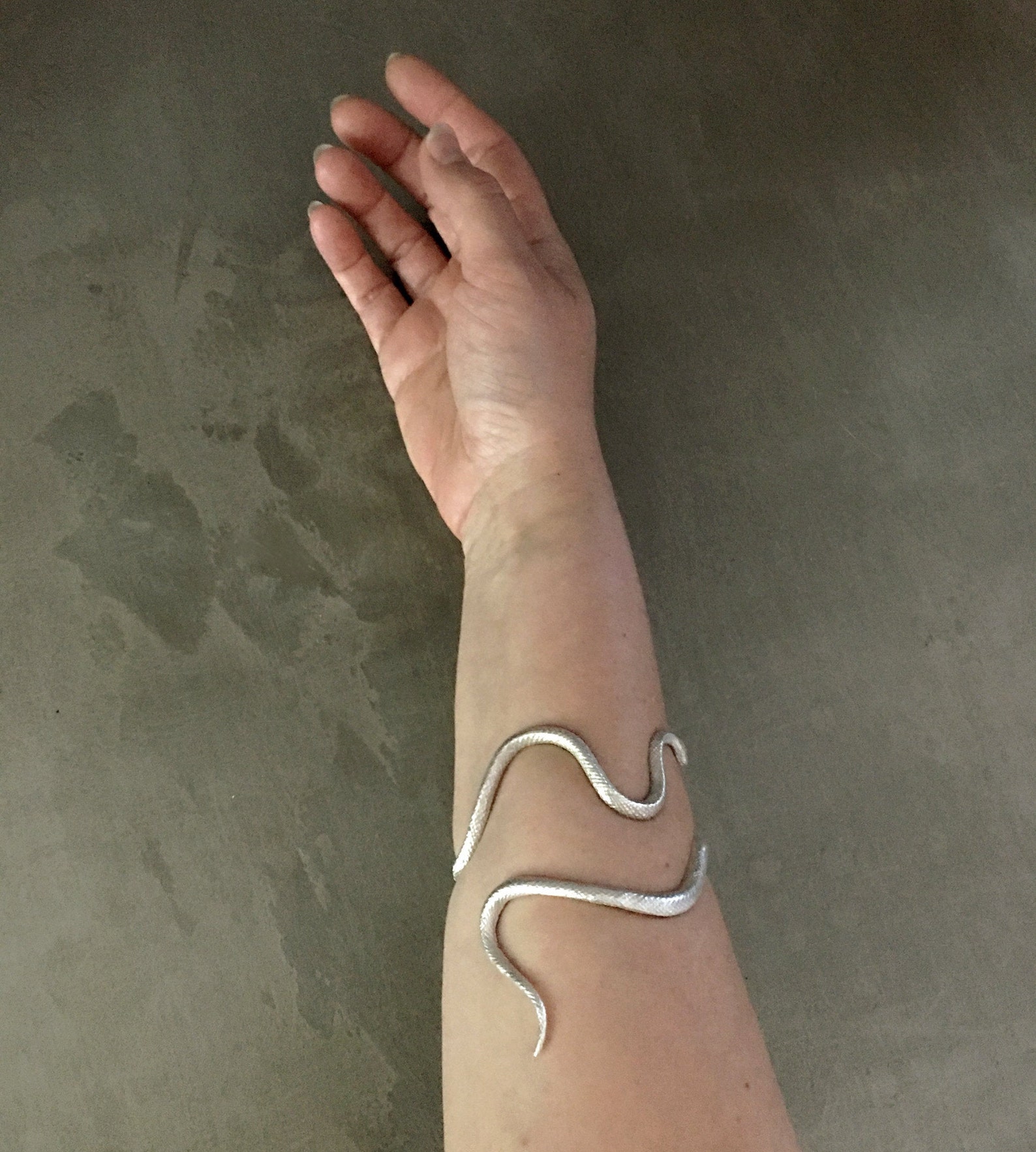 Serpent Large Forearm Realistic Snake Wrap Around Arm Jewelry Bracelet ...