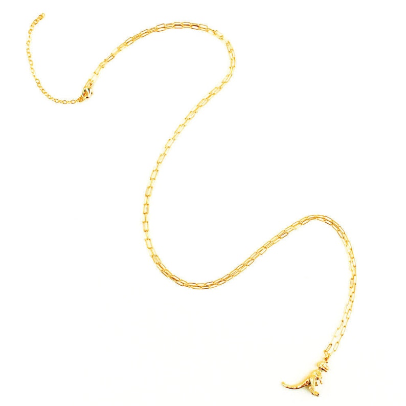 T-rex Long Box Chain Necklace T-rex Pendant Necklace - Etsy
