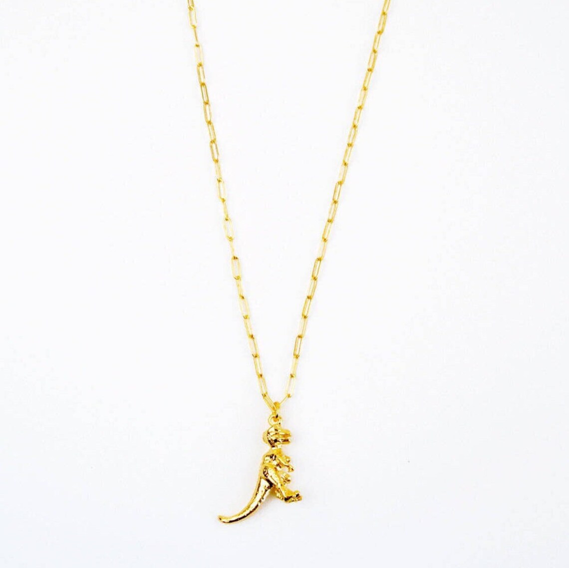 T-rex Long Box Chain Necklace T-rex Pendant Necklace - Etsy