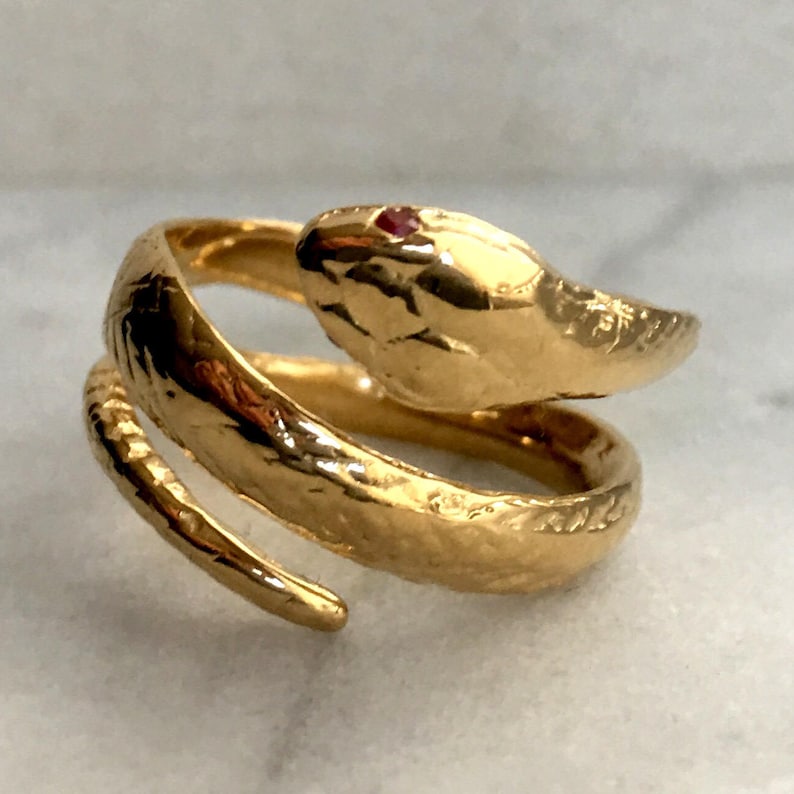 Coiled Snake Ring Serpent Coil Ring solid Snake Ring - Etsy