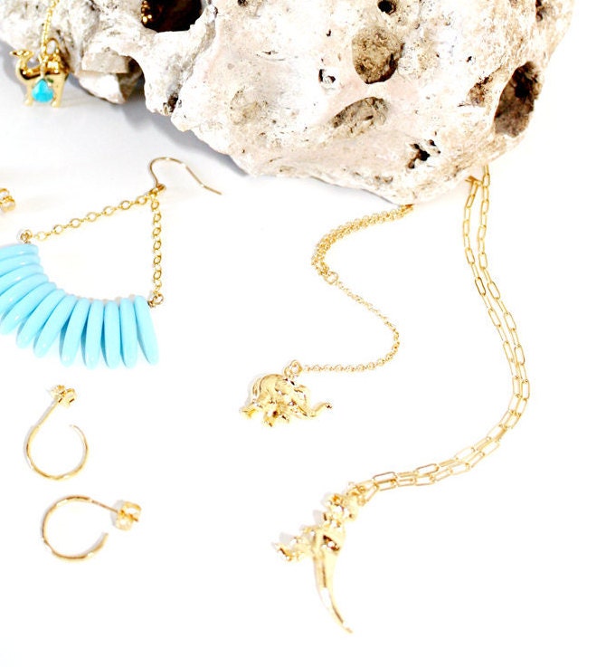 T-rex Long Box Chain Necklace T-rex Pendant Necklace - Etsy