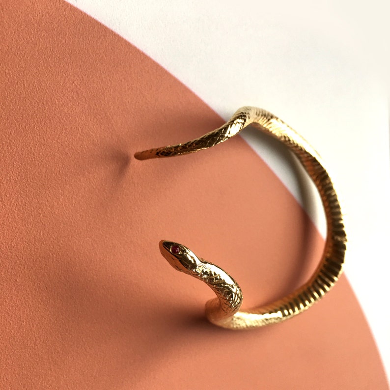 Snake Bracelet Medusa Snake Cuff realistic Serpent Bracelet Snake ...