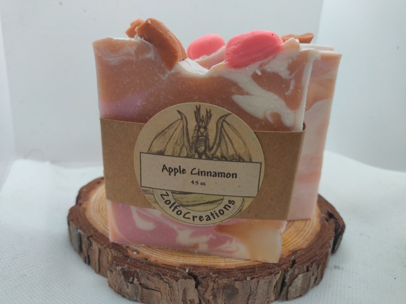 Apple Cinnamon Cold Process Soap Bar, Homemade Fall Scent - Etsy