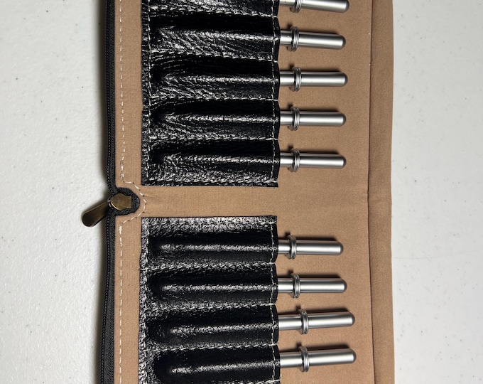 9 Piece Interchangeable Crochet Hook Set With Chunky Purple Resin ...