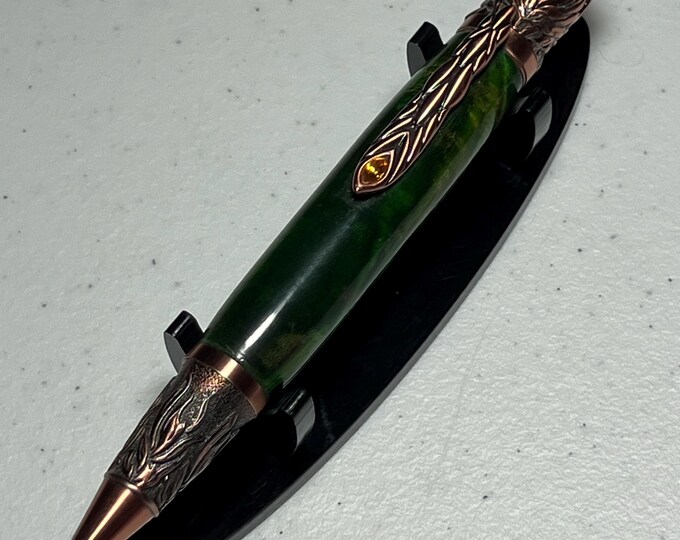 Phoenix Rising Pen Copper With Green Burl Barrel - Etsy