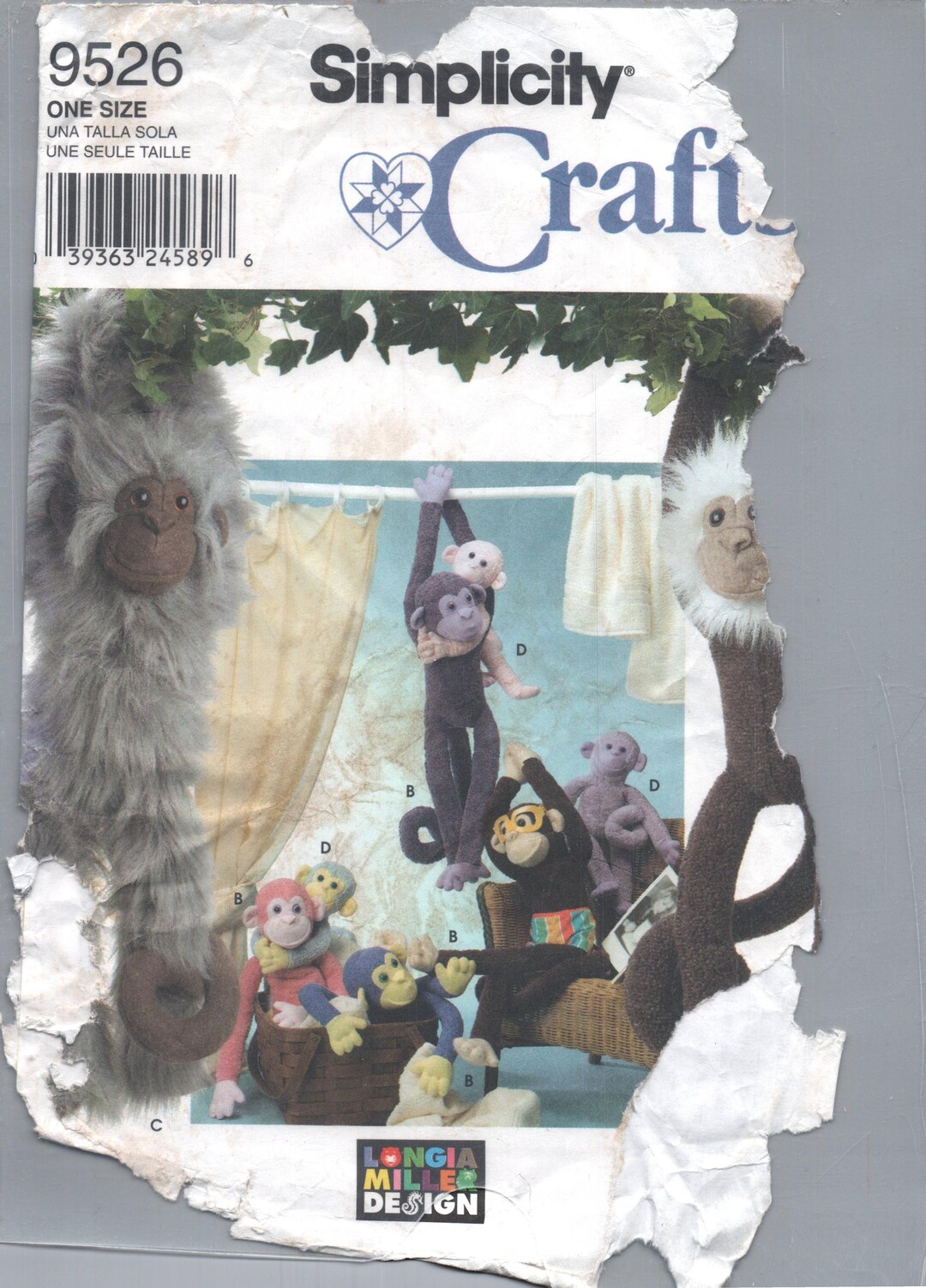 Simplicity 9526 Stuffed Monkeys Sewing Pattern FF - Etsy
