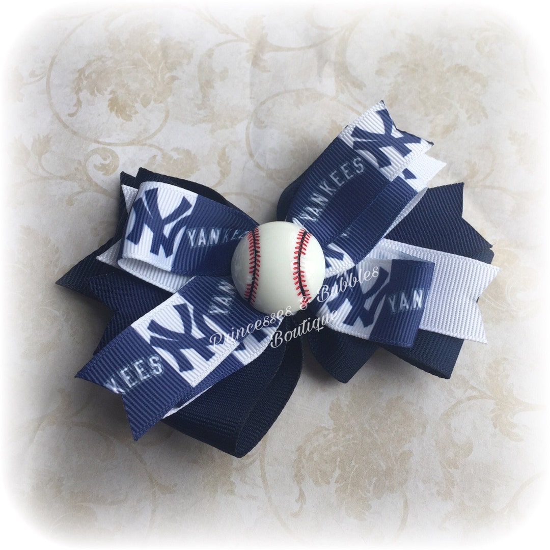 New York Yankees Baseball Hair Bow Hair Clip NY Yankees NY - Etsy