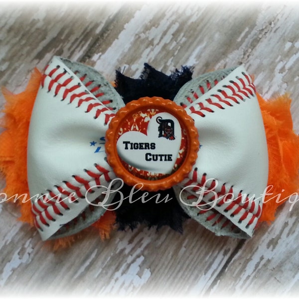 Detroit Tigers Bow - Etsy