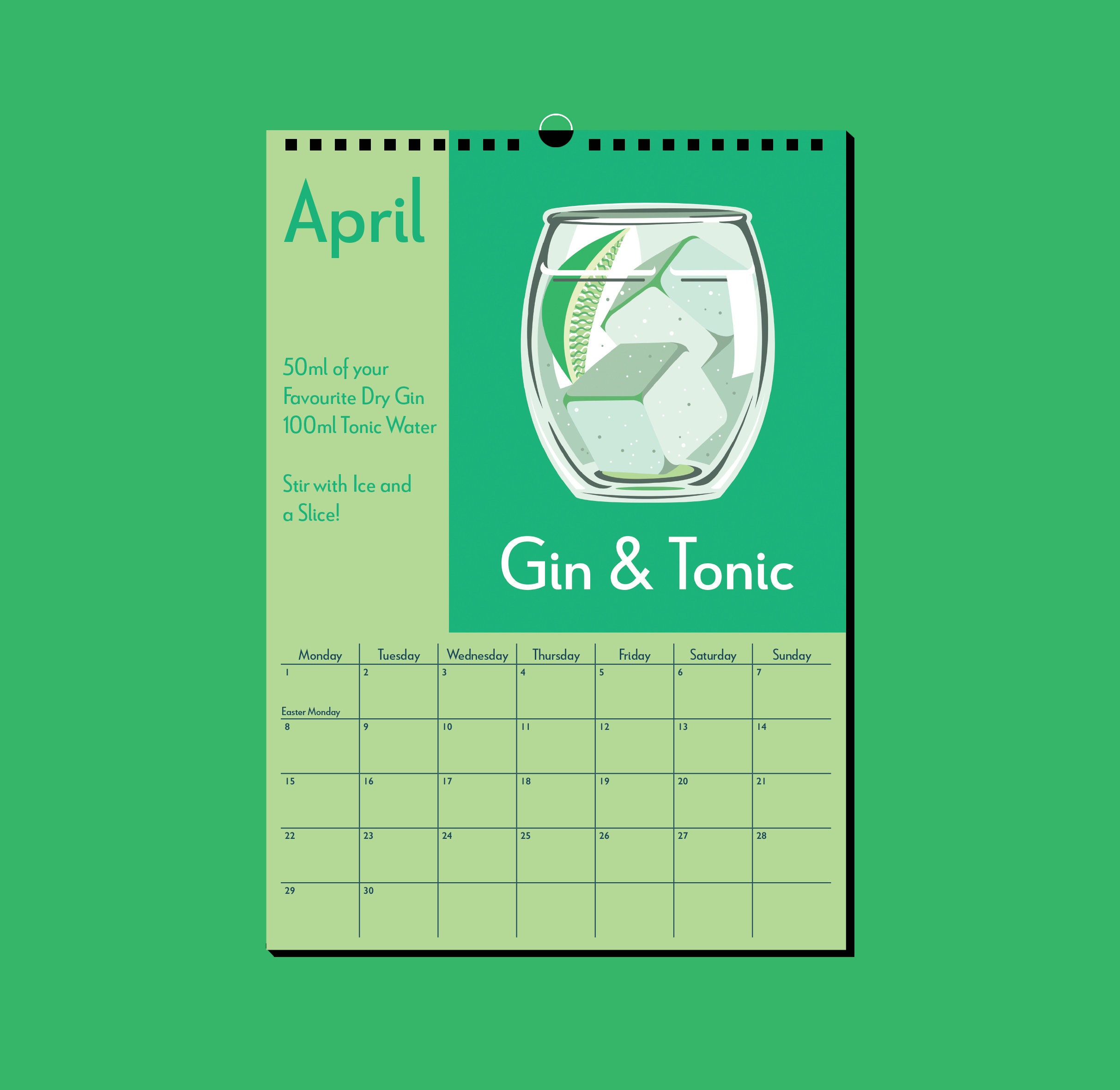 2024 CALENDAR - COCKTAILS - Limited Edition by Artist Rebecca Pymar ...