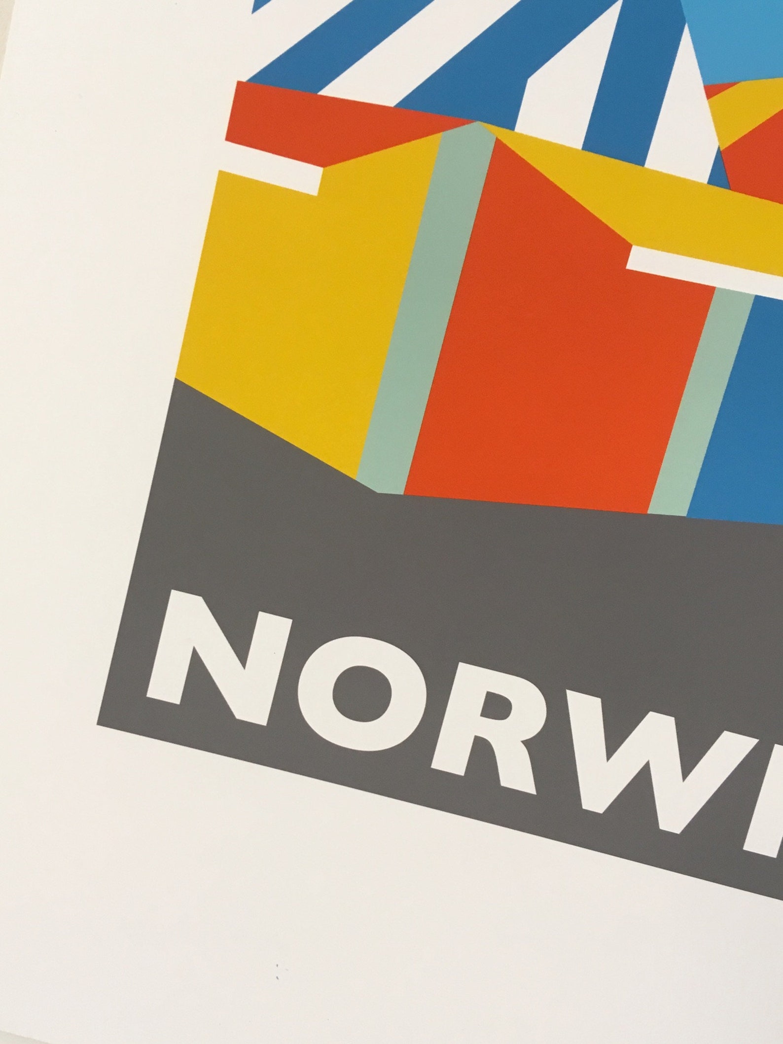 NORWICH Travel Poster - NORWICH MARKET - Art Deco Print - Illustration ...