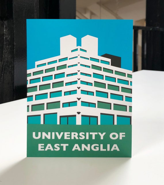 UNIVERSITY of East Anglia UEA Ziggurats Travel Poster - Etsy