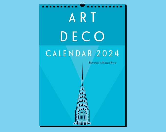 2024 CALENDAR ART DECO A4 Size by Artist Rebecca Pymar - Etsy Canada