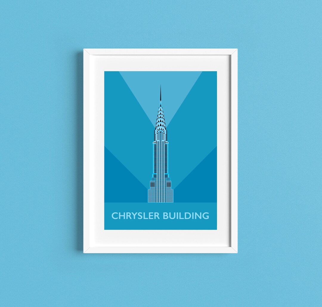 The CHRYSLER BUILDING New York - Travel Poster - Art Deco ...