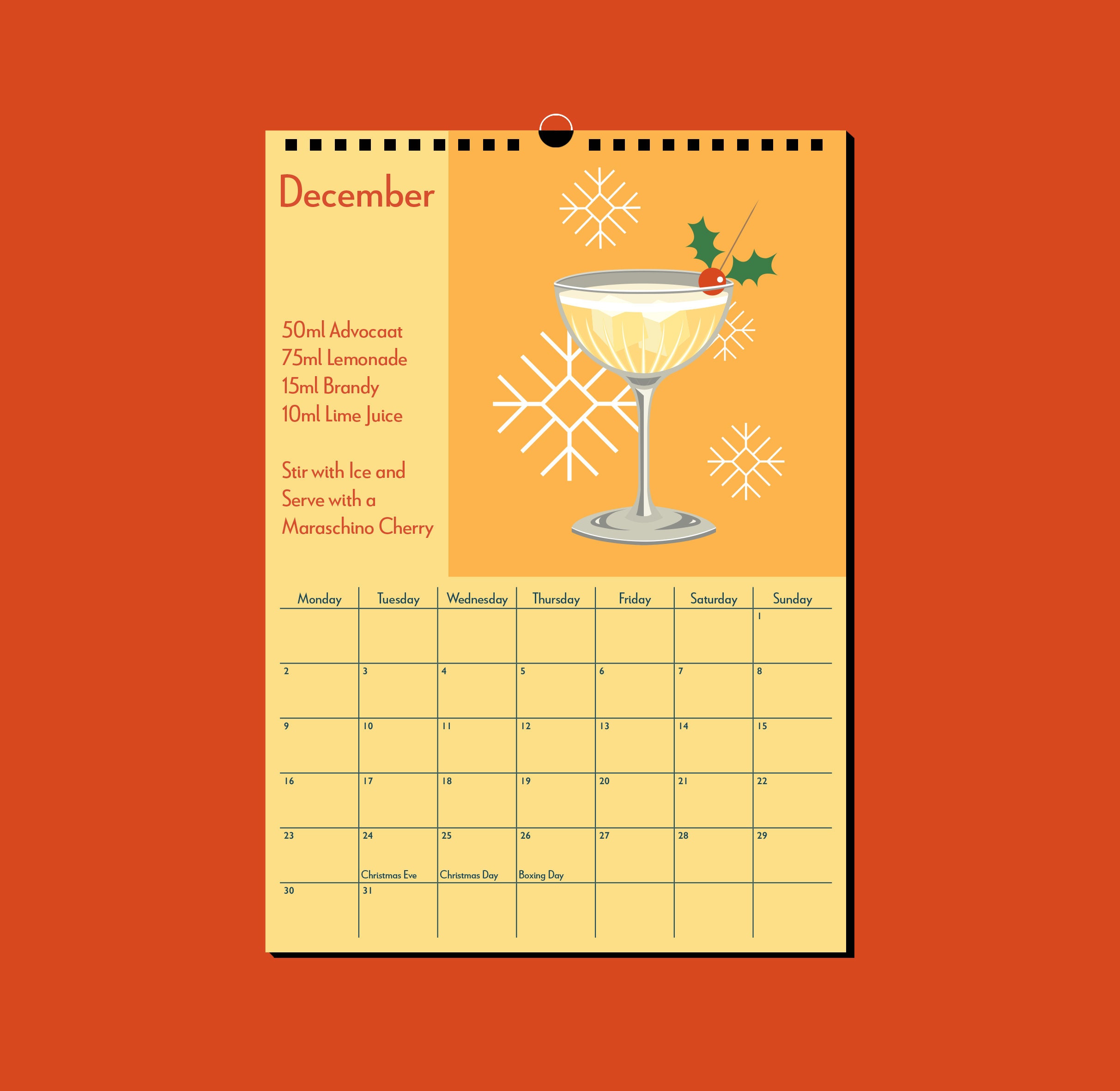 2024 CALENDAR - COCKTAILS - Limited Edition by Artist Rebecca Pymar ...