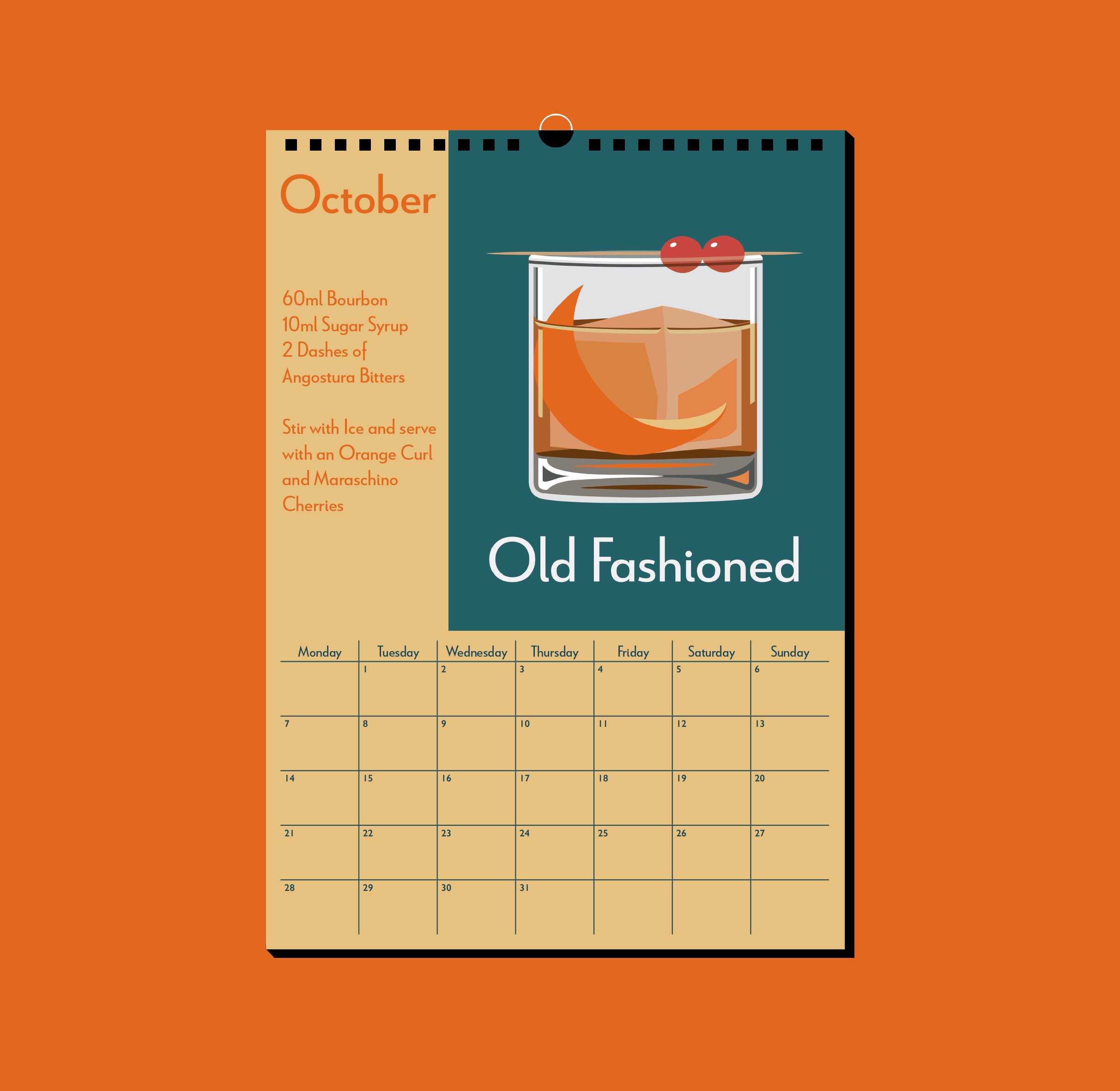 2024 CALENDAR - COCKTAILS - Limited Edition by Artist Rebecca Pymar ...