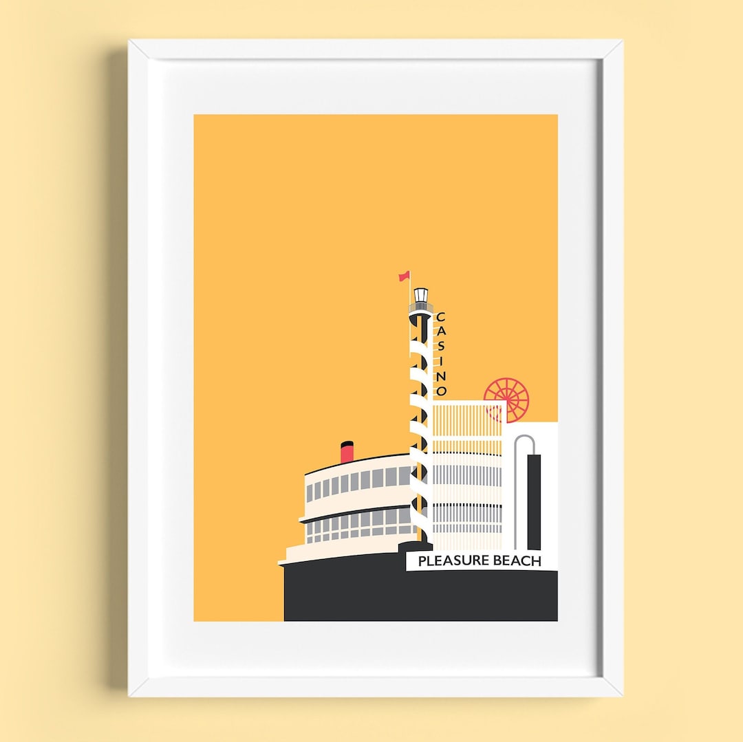 BLACKPOOL PLEASURE BEACH Travel Poster - Art Deco Print - Illustration ...