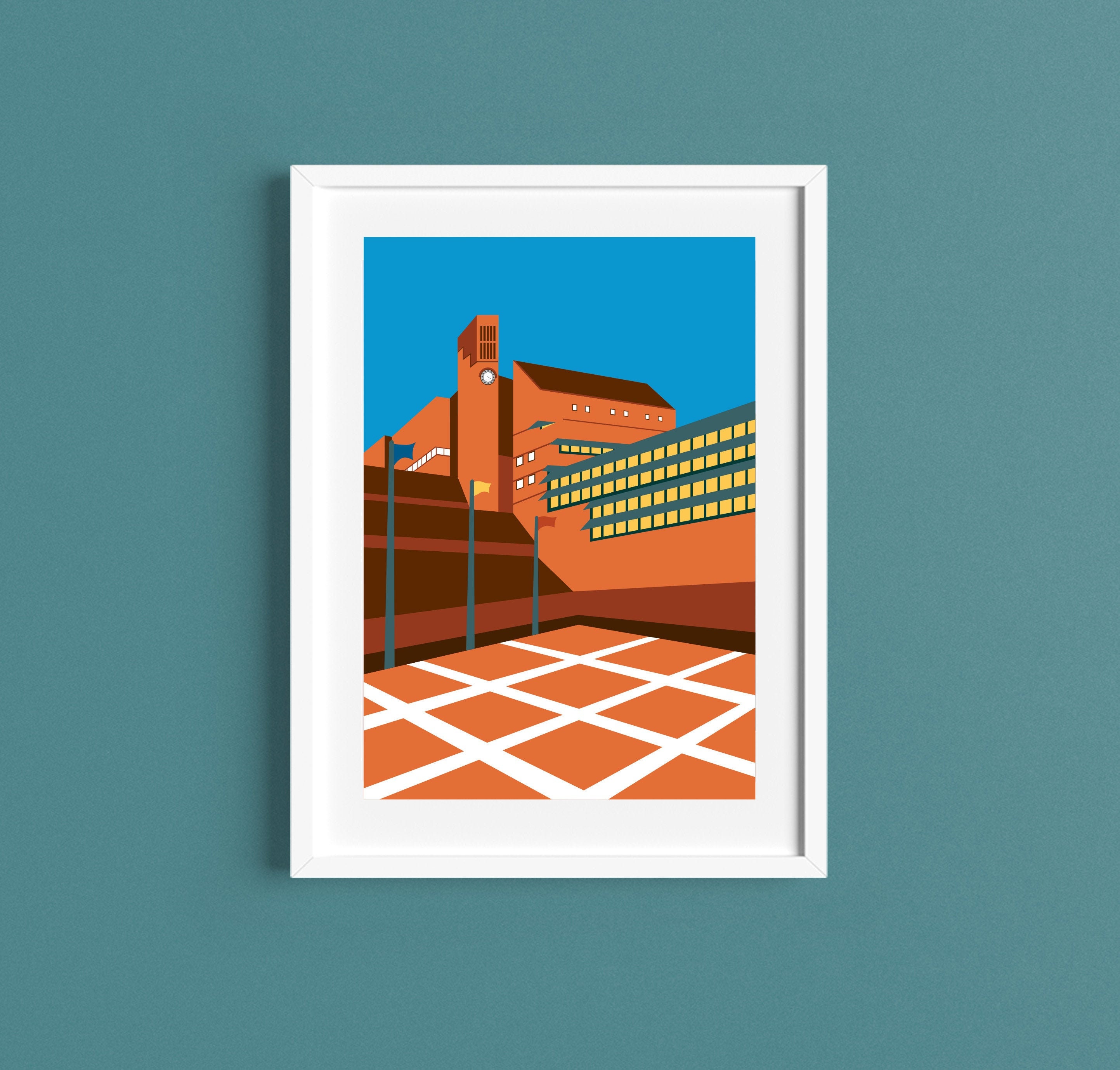The BRITISH LIBRARY Travel Poster LONDON Brutalism - Etsy