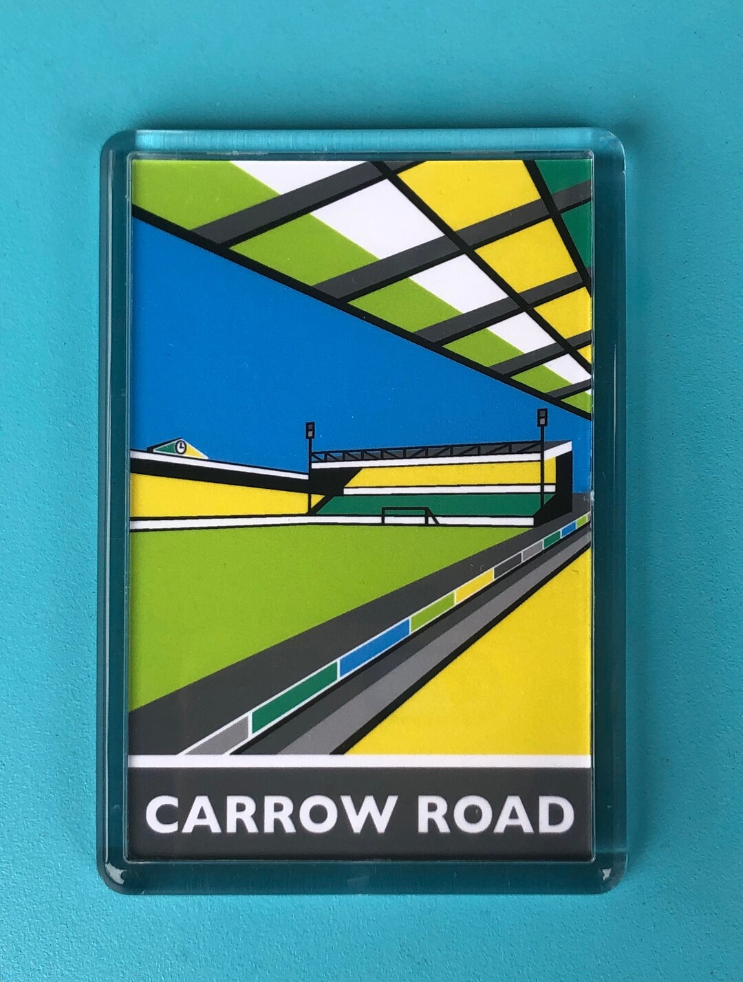 CARROW ROAD Travel Poster Style Fridge Magnet by Rebecca Pymar - Etsy