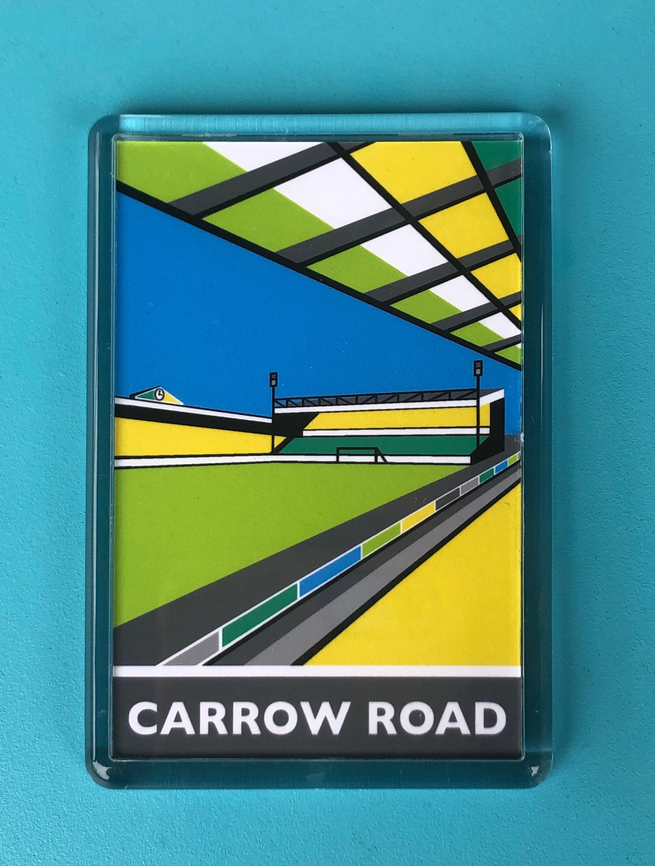 CARROW ROAD Travel Poster Style Fridge Magnet by Rebecca Pymar - Etsy UK