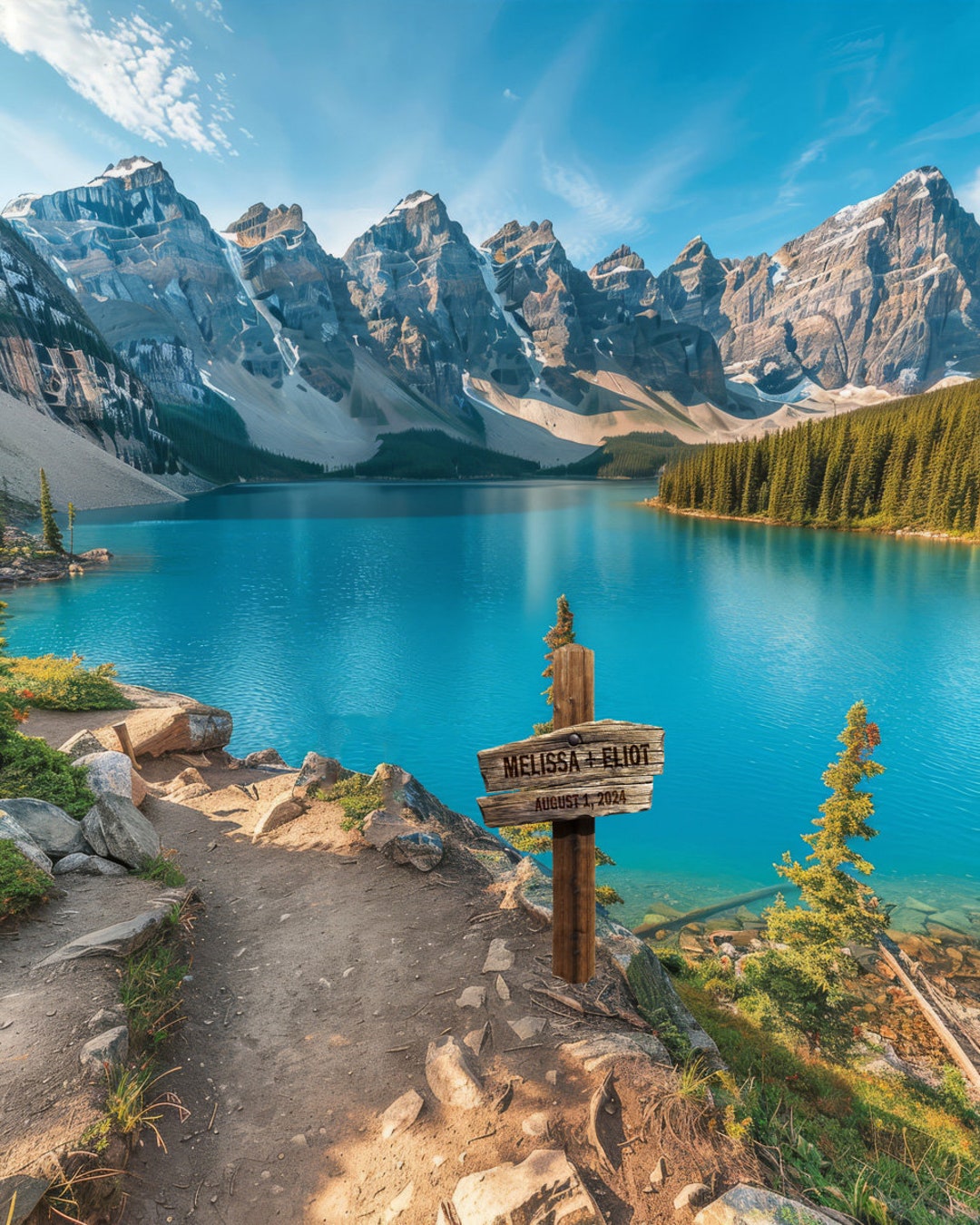 Personalized Wedding Gift, Banff National Park Wedding, Alberta Canada ...