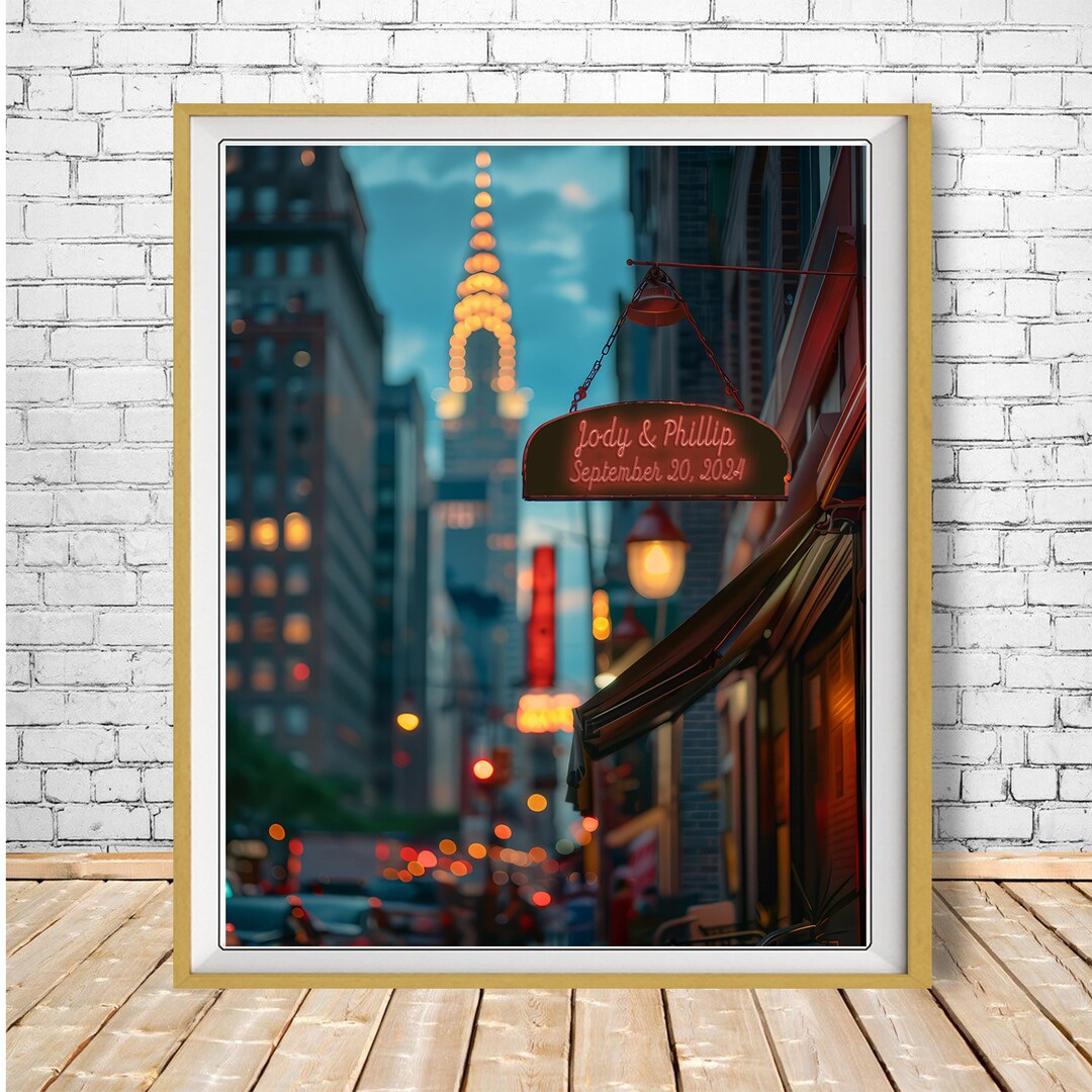 New York City Wedding, Personalized Wedding Gift, Neon Sign, NYC ...