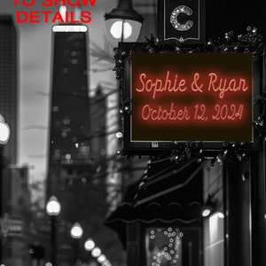 Personalized Wedding Gift, Chicago Wedding, Neon Sign, Customized Names ...