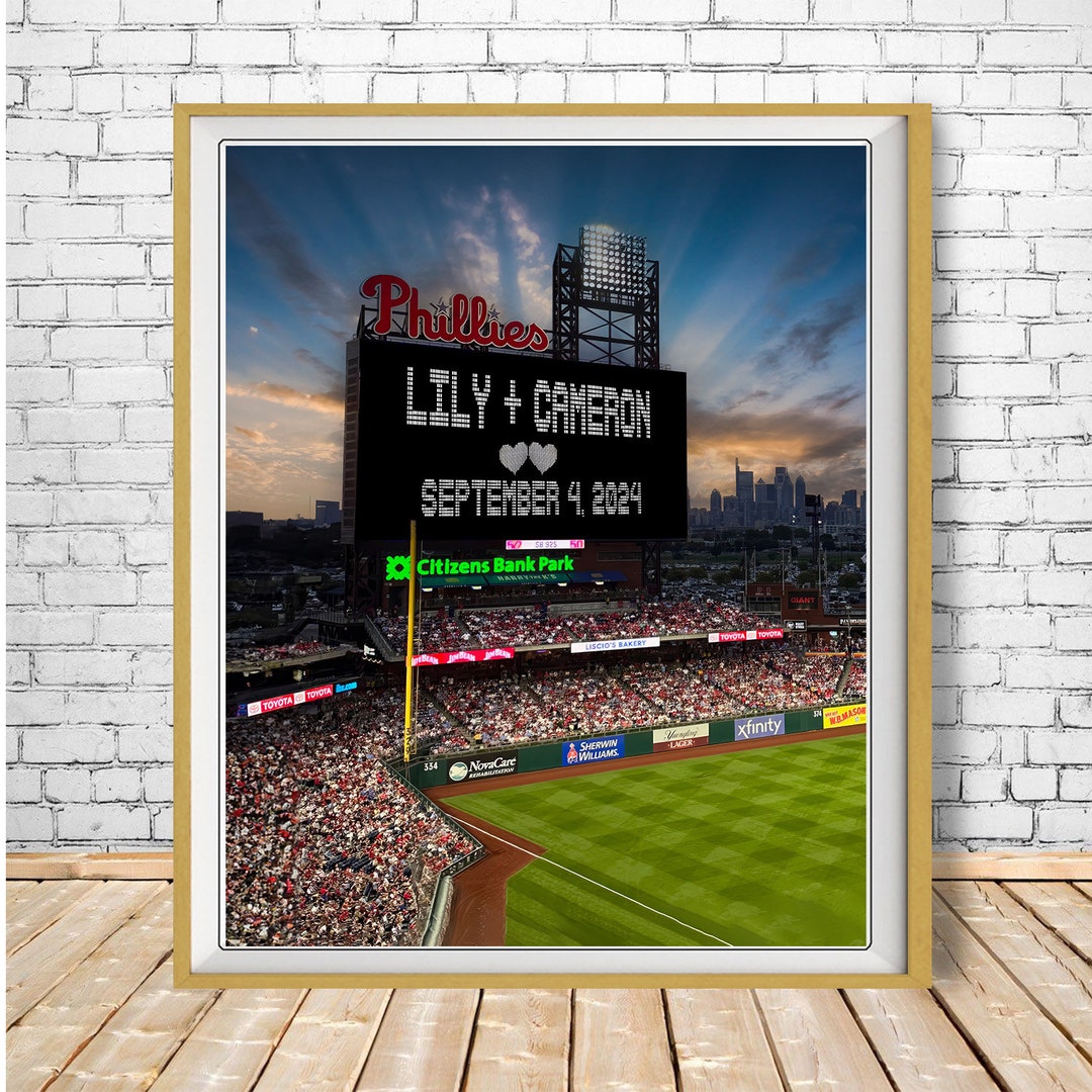 Personalized Wedding Gift, Philadelphia Phillies Poster, Anniversary ...