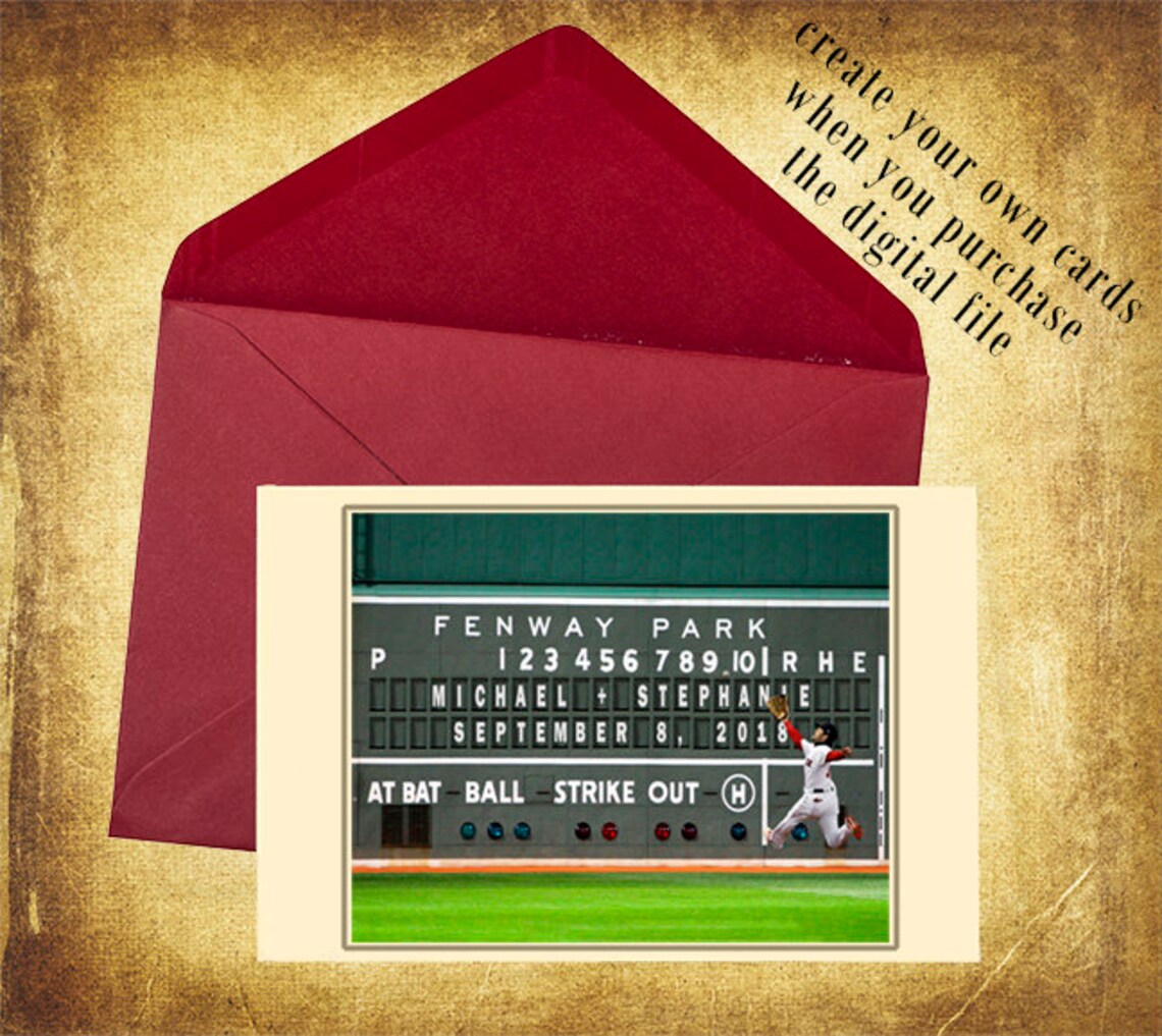 Personalized Wedding Gift Boston Red Sox Fenway Park Field - Etsy