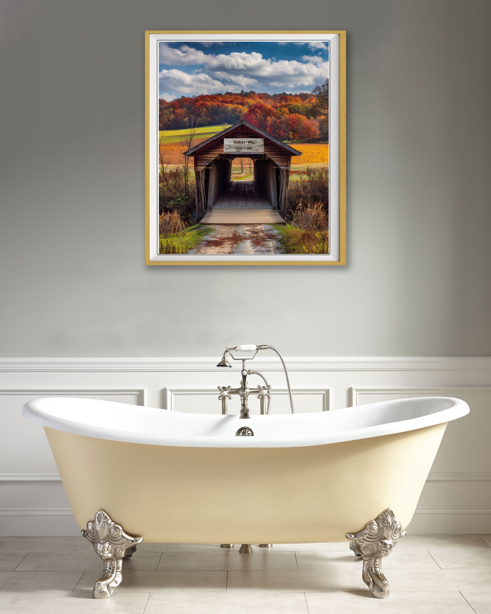 Personalized Wedding Gift Covered Bridge Pennsylvania Wedding ...