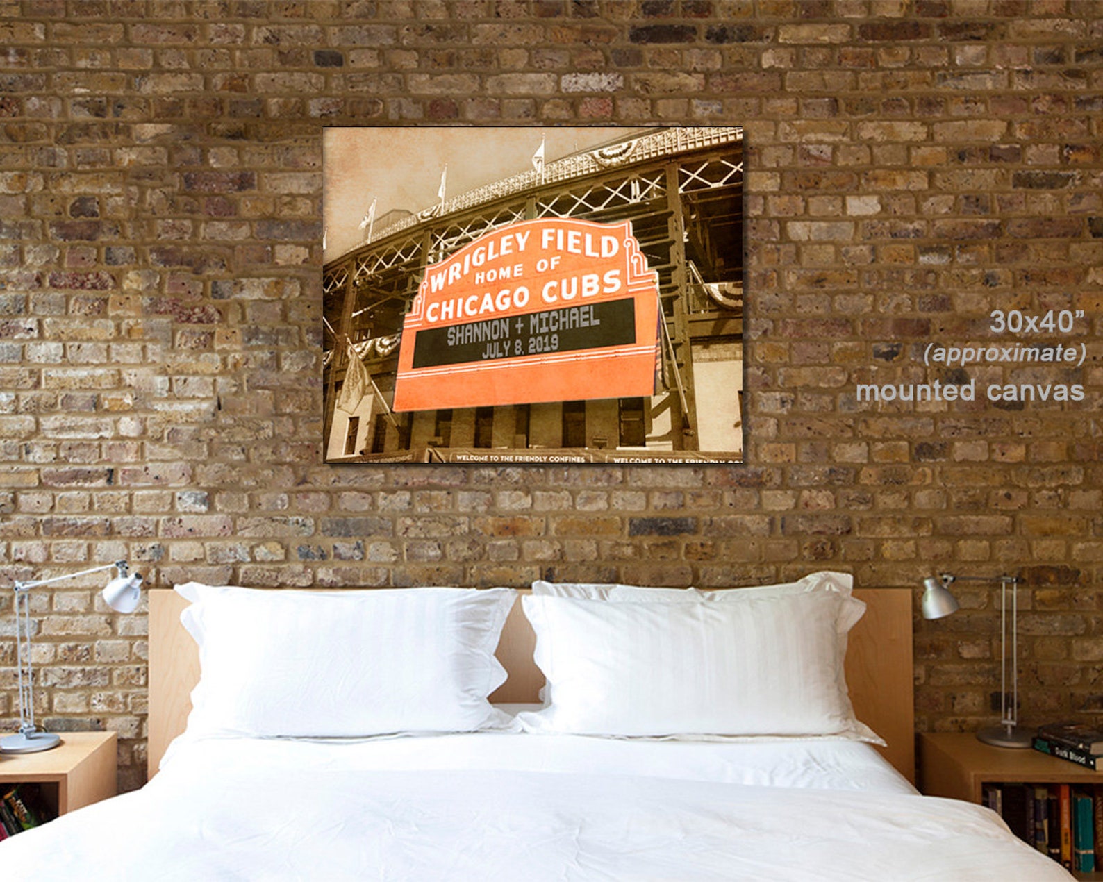 Personalized Wedding Gift, Wrigley Field Sign Chicago Cubs Anniversary ...