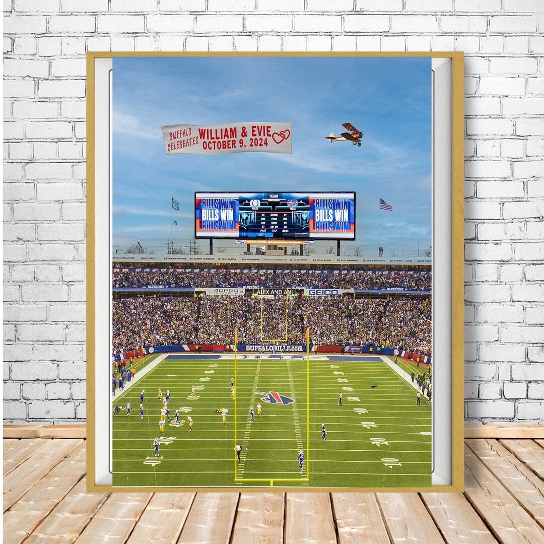 Personalized Wedding Gift, Buffalo Bills, Highmark Stadium Valentines ...