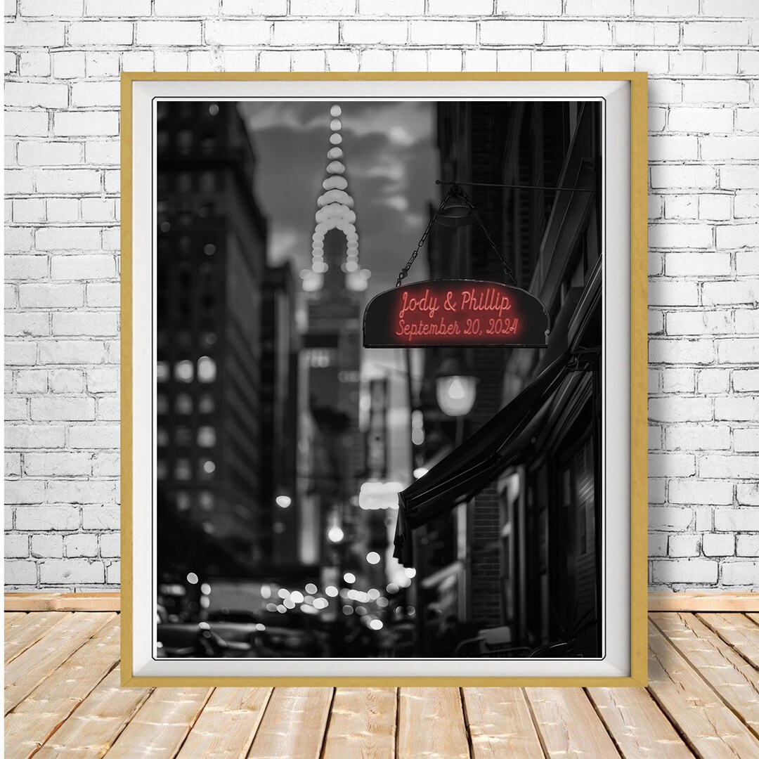 New York City Wedding, Personalized Wedding Gift, Neon Sign, NYC ...