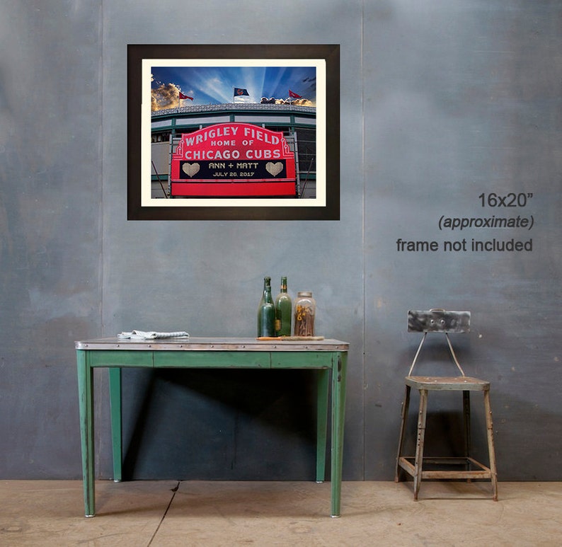 Personalized Wedding Gift Chicago Cubs Wrigley Field Sign - Etsy