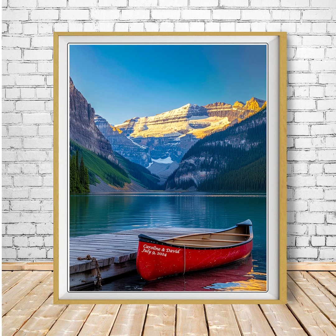 Personalized Wedding Gift, Banff National Park, Canoe Gifts, Banff ...