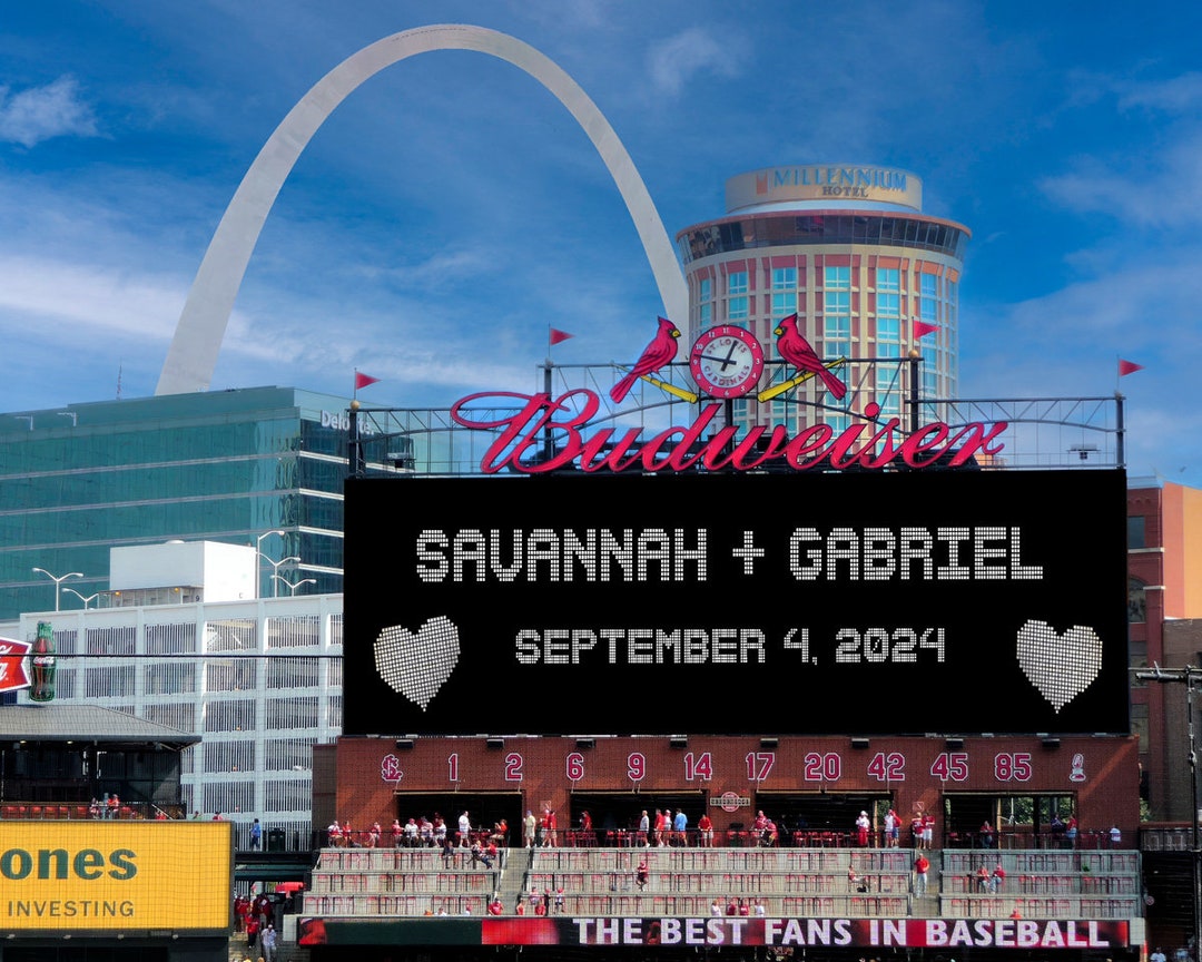 Personalized Wedding Gift, St Louis Cardinals, Busch Stadium Sign ...
