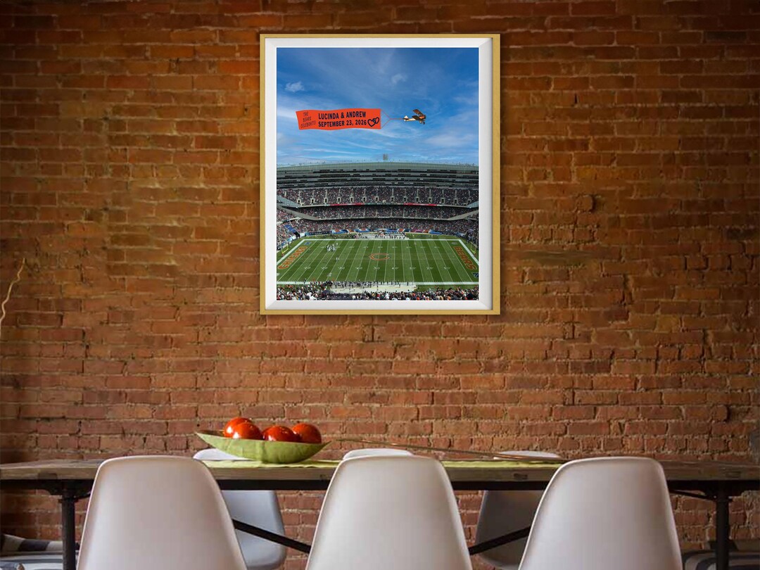 Chicago Bears Personalized Wedding Gift, Soldiers Field Anniversary ...