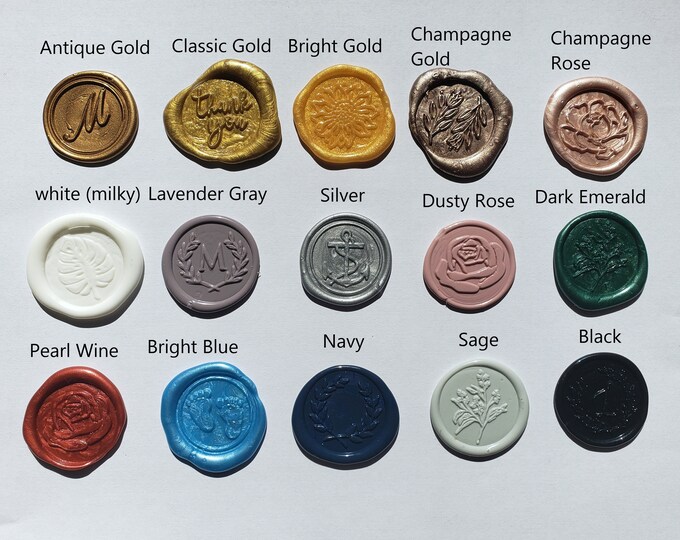 Wax Seals 1+ Inch Easy Pull Tab Peel off Strong 3M Adhesive Back Choose ...