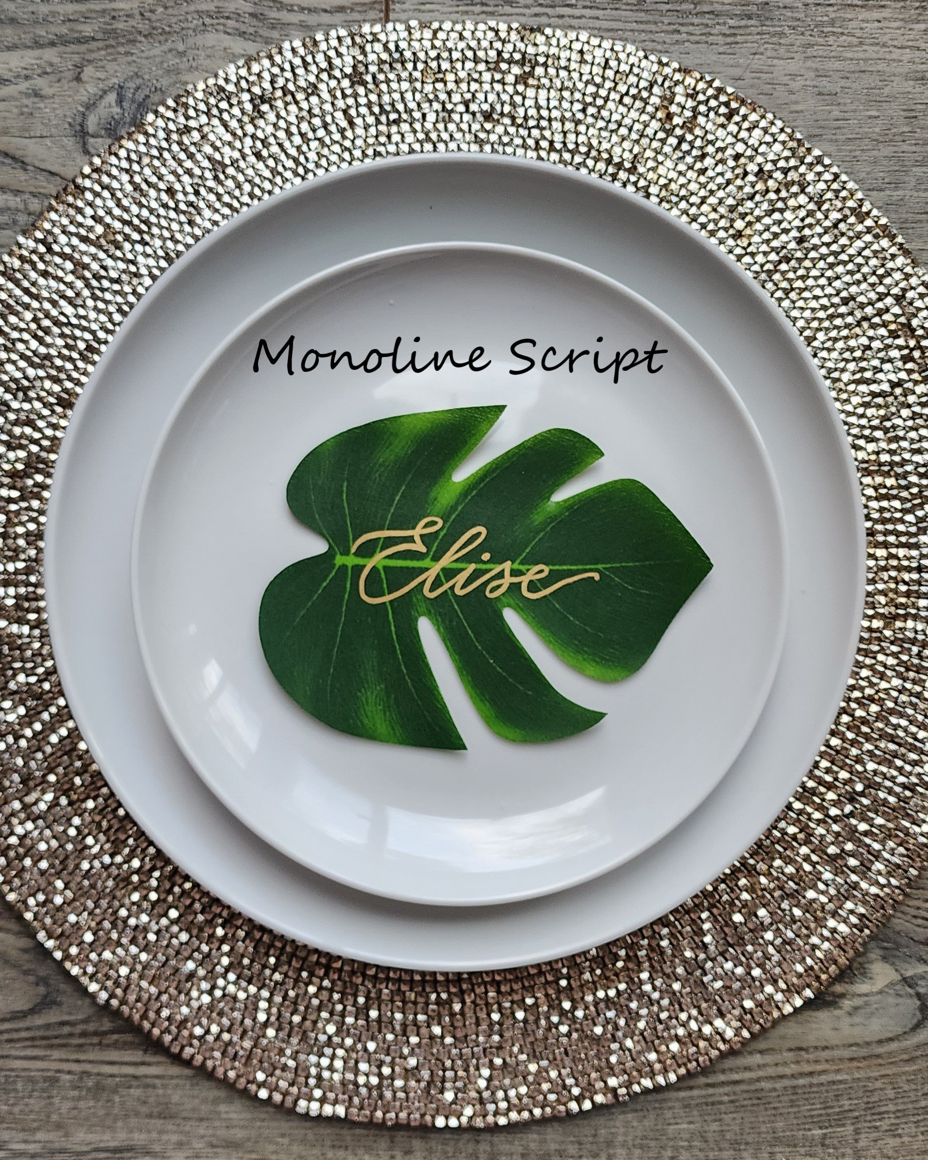 Tropical Palm Leaf Name Tags Handwritten Monstera Names With - Etsy