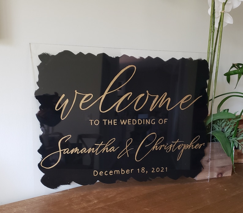 Wedding Welcome Sign ANY COLOR Handwritten and Painted - Etsy