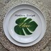 Tropical Palm Leaf Name Tags Handwritten Monstera Names With Hole Punch ...