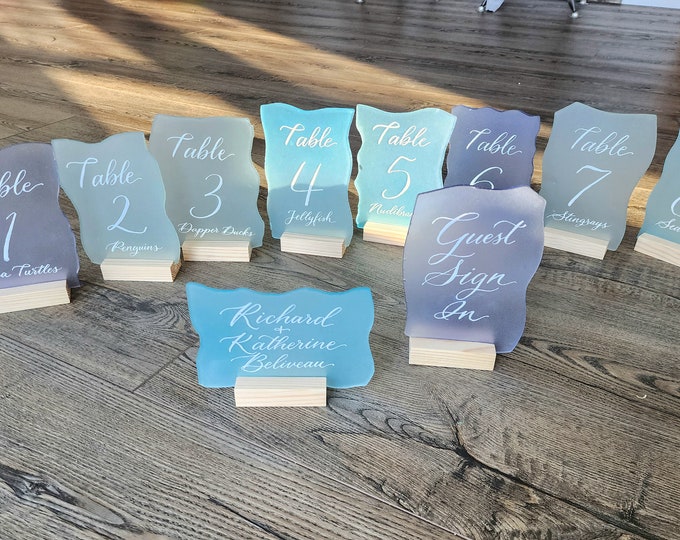 Wood Block Table Numbers - Etsy