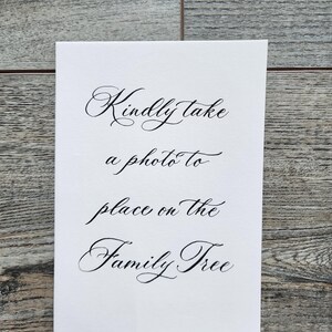 Custom Wording Sign Cards Hand Written Calligraphy Heavyweight Deckled ...
